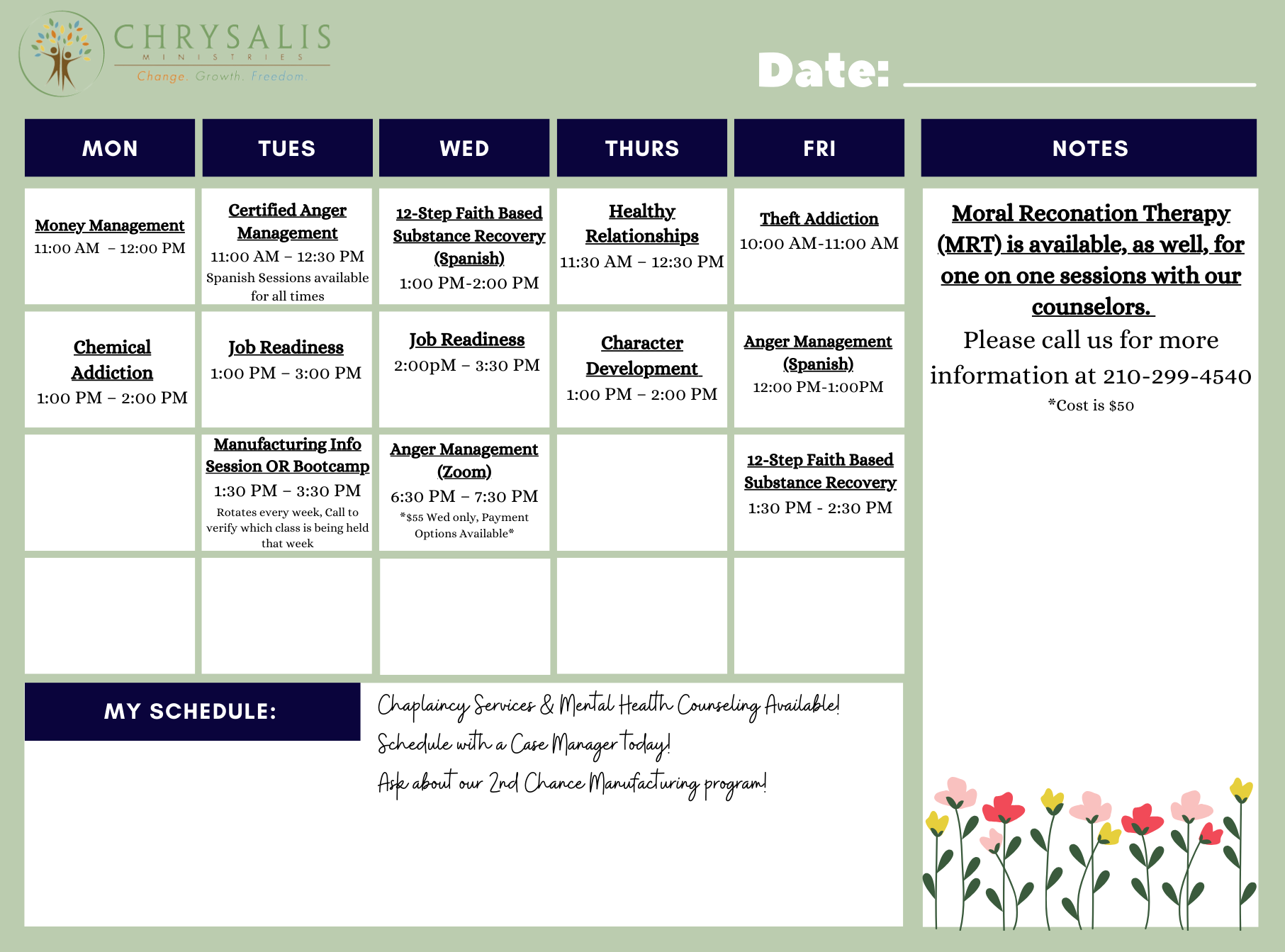 WHAT WE DO - Chrysalis Ministries